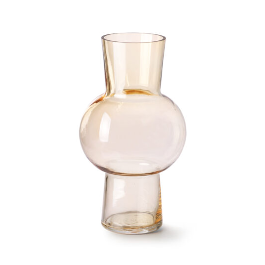 Glass Flower Vase M Peach | Emporio Ceramico